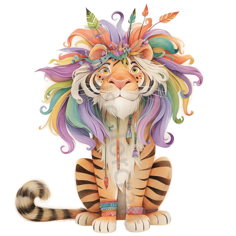 14 Cute Whimsical Tiger Clipart, Funny Tiger Clipart, High Quality JPG ...