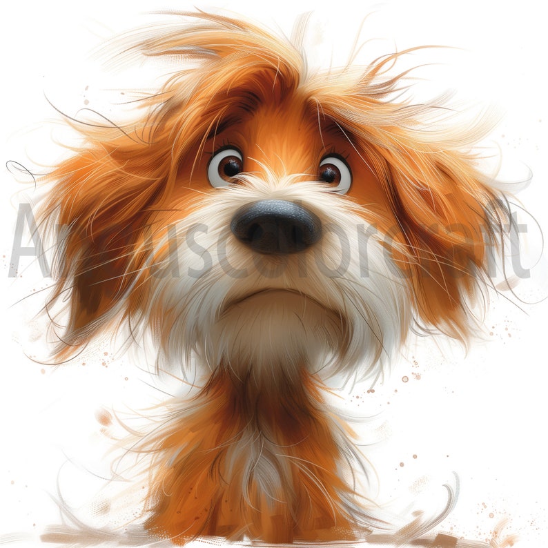 Messy Hair Puppy Clipart Bundle 18 Dog Clipart Sublimation Designs, JPE ...