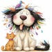 10 Quirky Dog and Cat Clip Art, Watercolor Clipart JPG, Junk Journaling ...