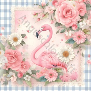 10 Flamingo Clipart Cute Flamingo JPG Bird Clipart Cute Animal Cartoon ...