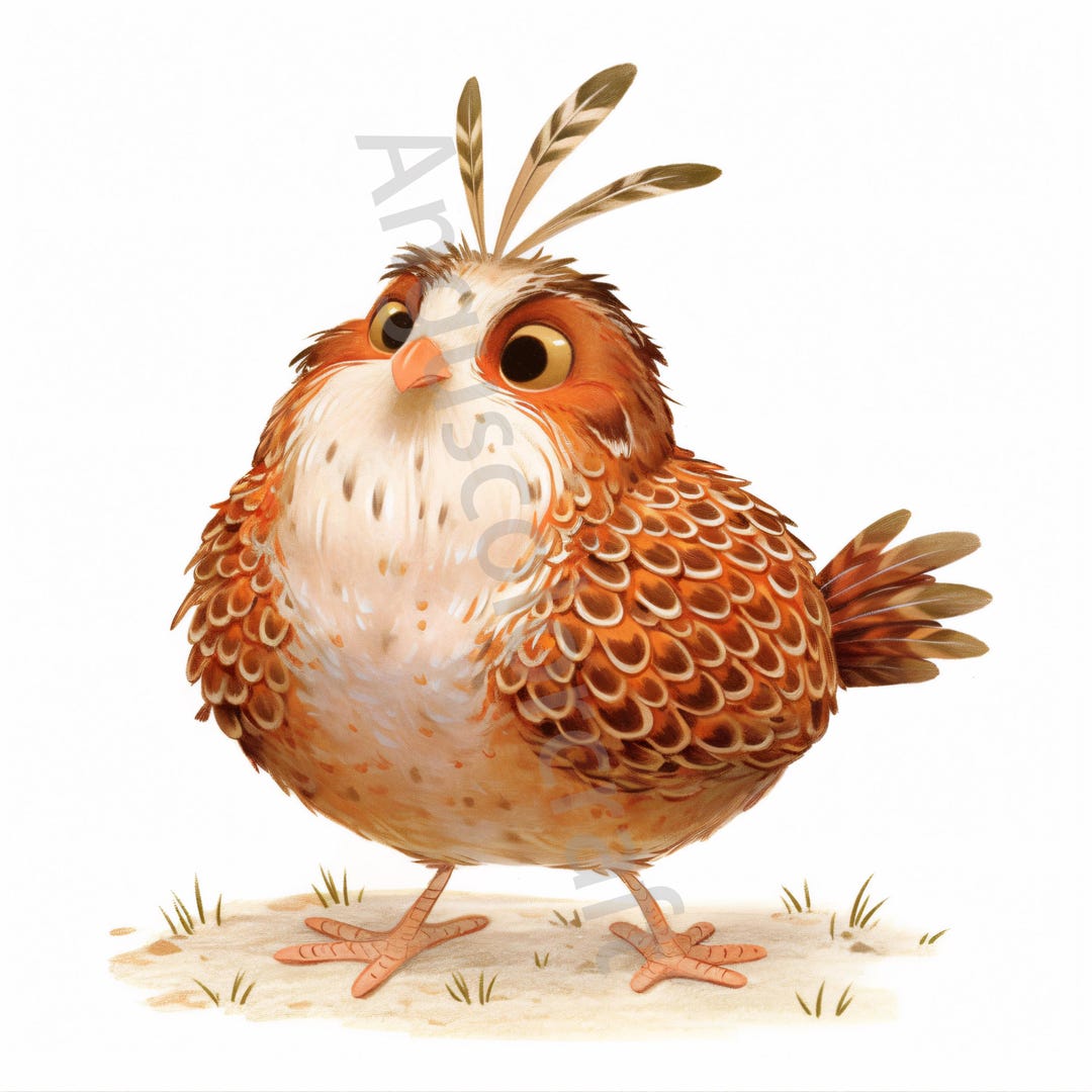 14 Quirky Quail Clipart, Commercial Use, Jpgs, Whimsical Ephemera ...