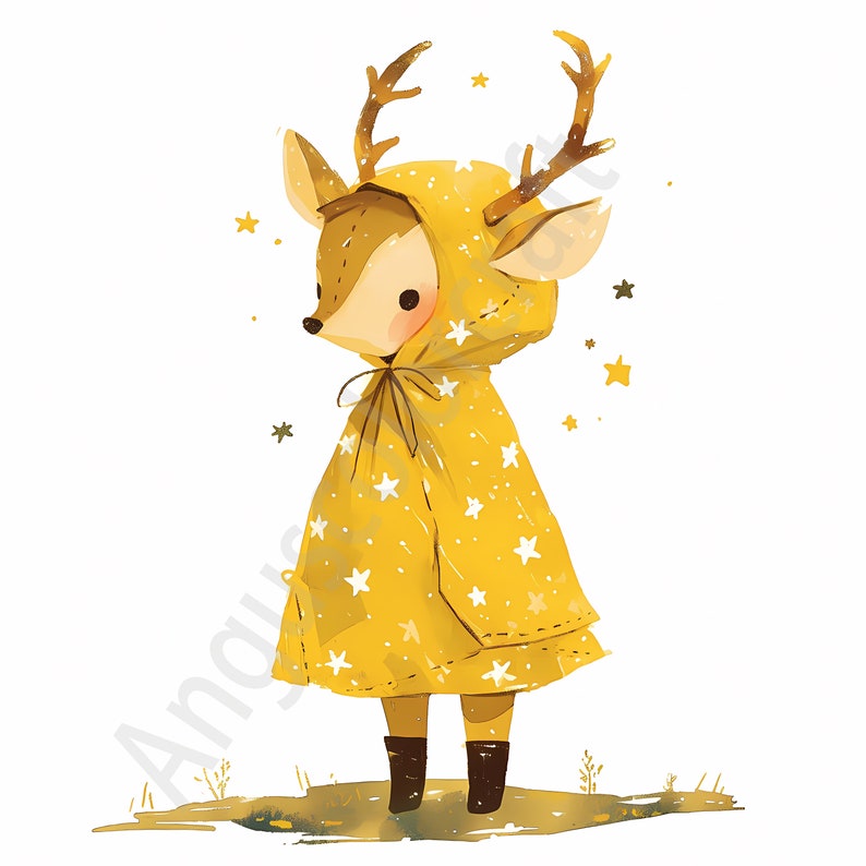 20 Animals Watercolor Clipart, Forest Animals Clip Art, Nursery Decor ...