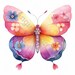 10 JPG Flower Butterfly Clip Art, Vintage Watercolor, Junk Journal ...