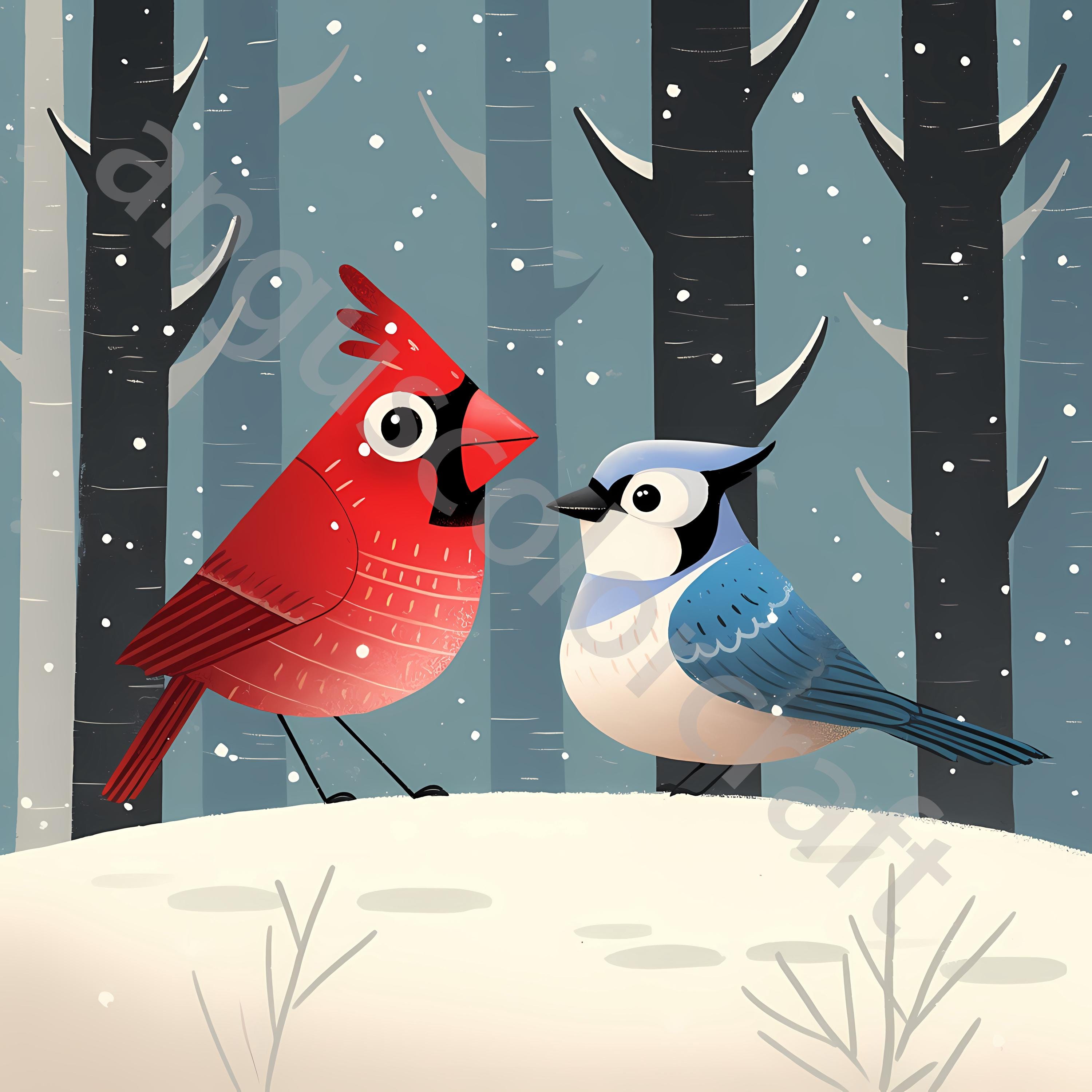 12 Winter Birds Clip Art, Watercolor Clipart JPG, Junk Journaling ...