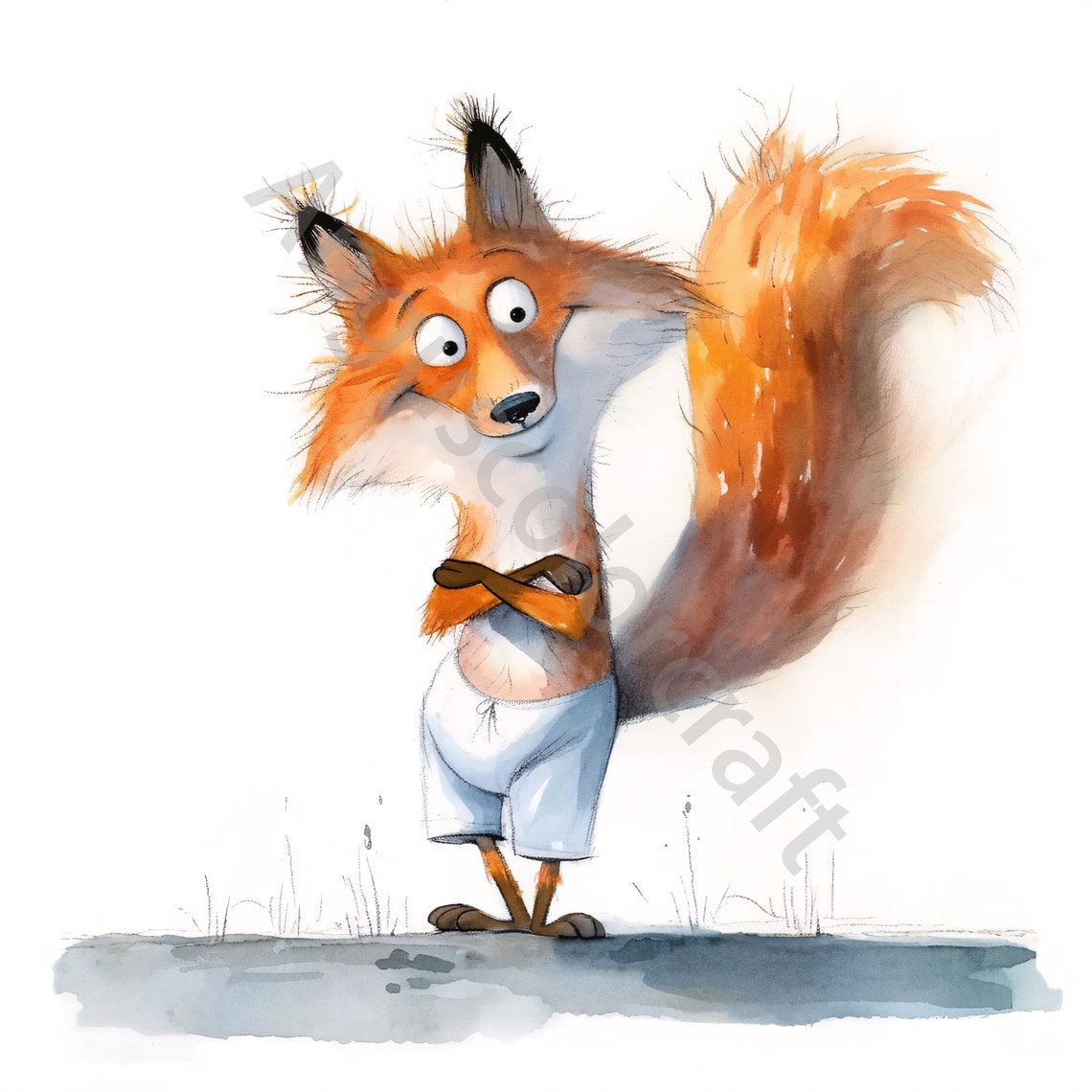 13 Jpgs Funny Fox Clipart, Commercial Use, Whimsical Ephemera ...