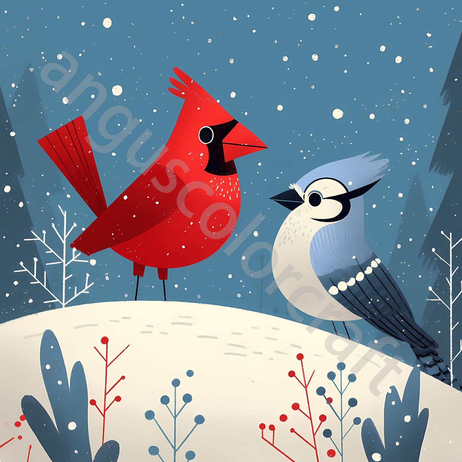 12 Winter Birds Clip Art, Watercolor Clipart JPG, Junk Journaling ...