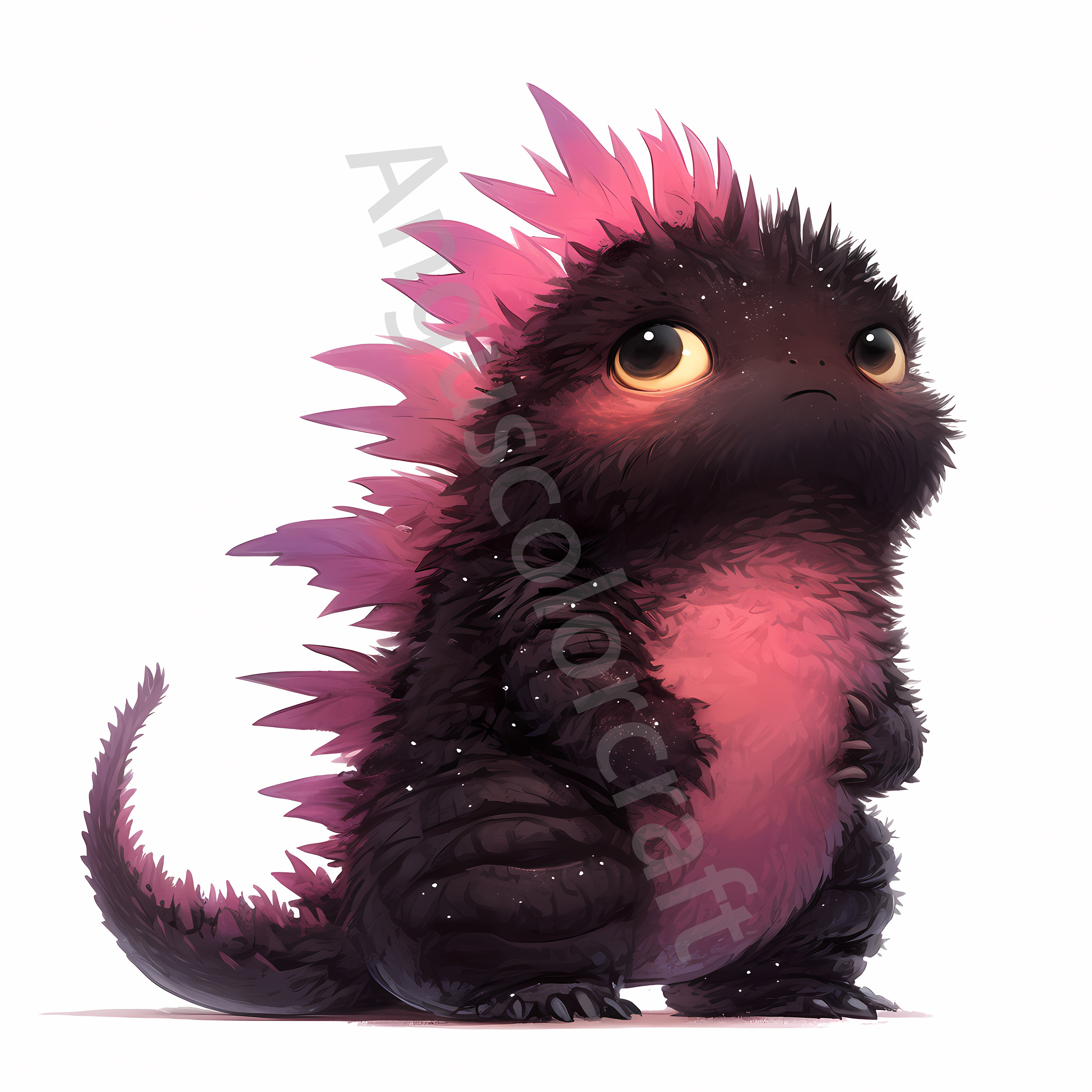 15 Pink Godzilla Clip Art Bundle, Godzilla Clipart JPG, Watercolor ...