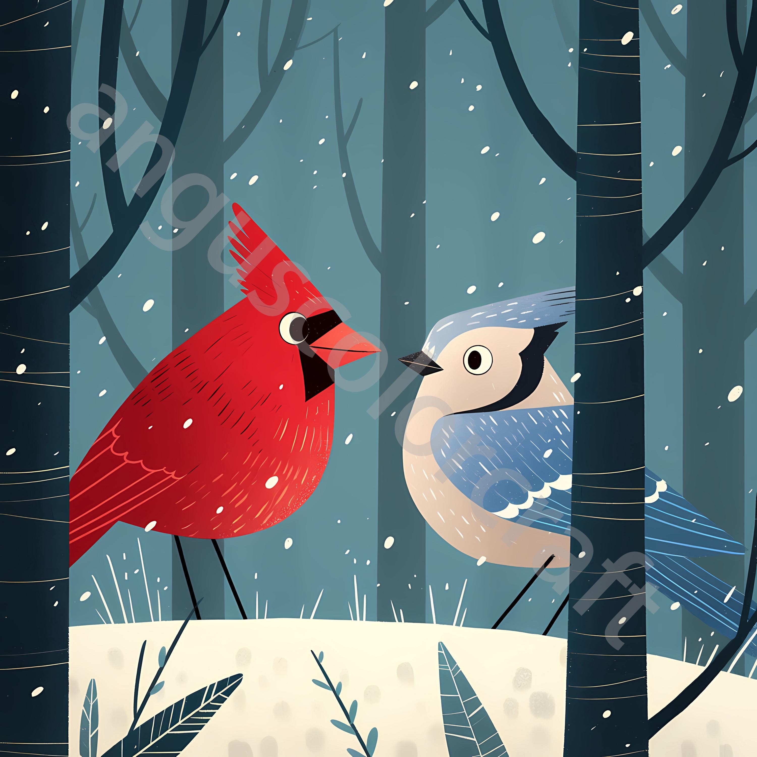 12 Winter Birds Clip Art, Watercolor Clipart JPG, Junk Journaling ...