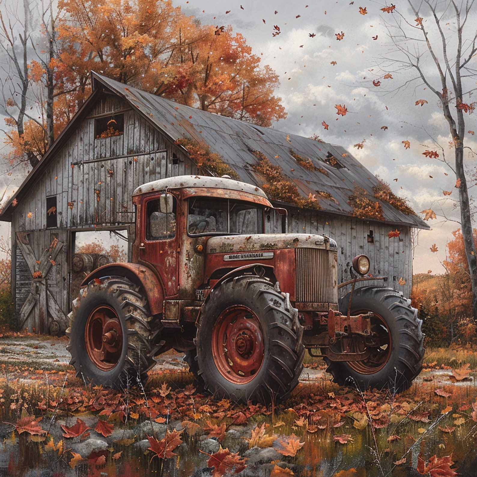 Old Red Barn Clipart Bundle 10 High Res Watercolor Jpgs for Junk Journaling, Scrapbooking, Paper ...