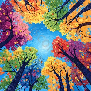 Whimsical Trees in Autumn Clipart Bundle 10 Watercolor Jpgs, Junk ...