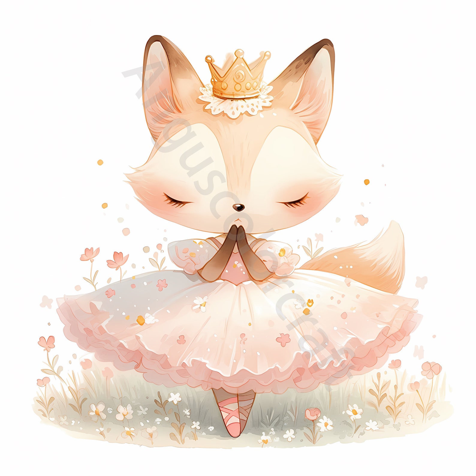 12 Watercolor Ballerina Animal Clipart, Ballet Animals in Tutu Dress ...
