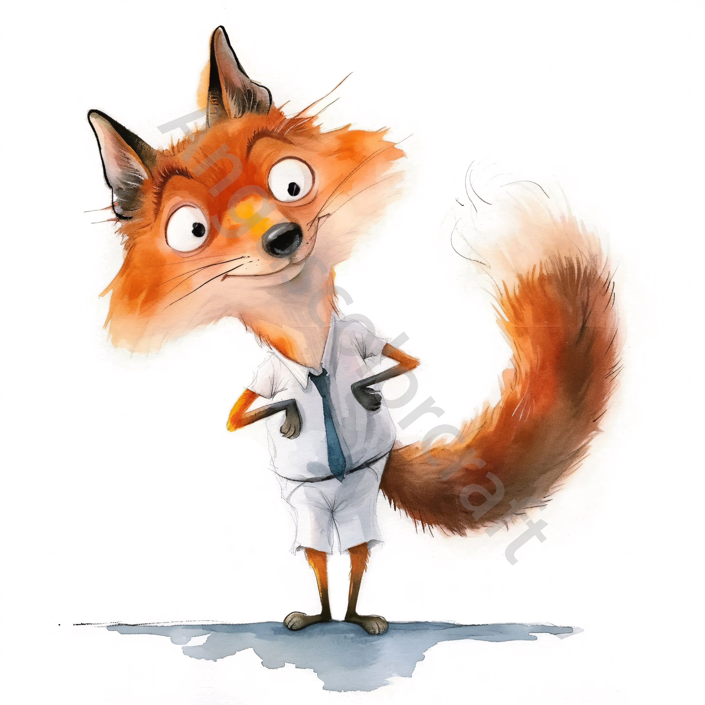 13 Jpgs Funny Fox Clipart, Commercial Use, Whimsical Ephemera ...