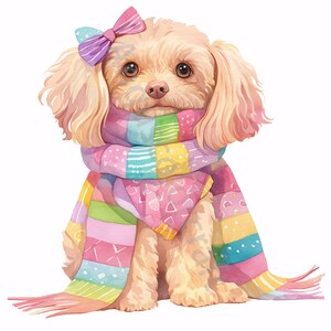 12 Cute Whimsical Puppy Clipart, Colorful Dogs Clipart, High Res Jpgs ...