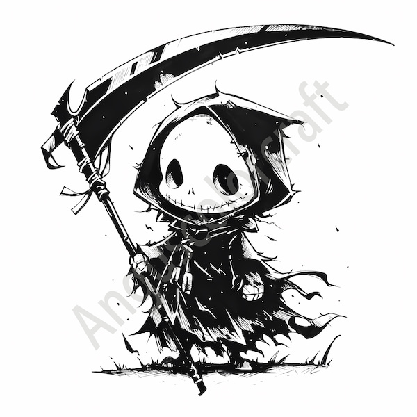 Anime Grim Reaper T Shirt - Etsy