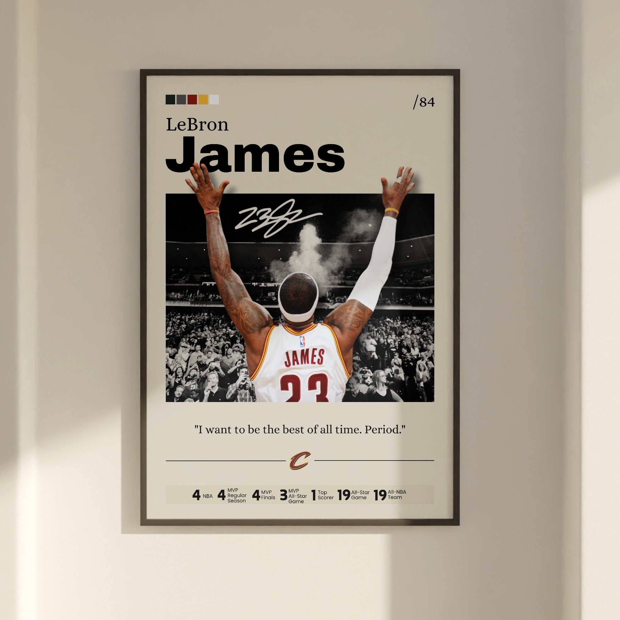 Lebron James Poster, Basketball Poster, NBA Legend Wall Art, Home Decor ...