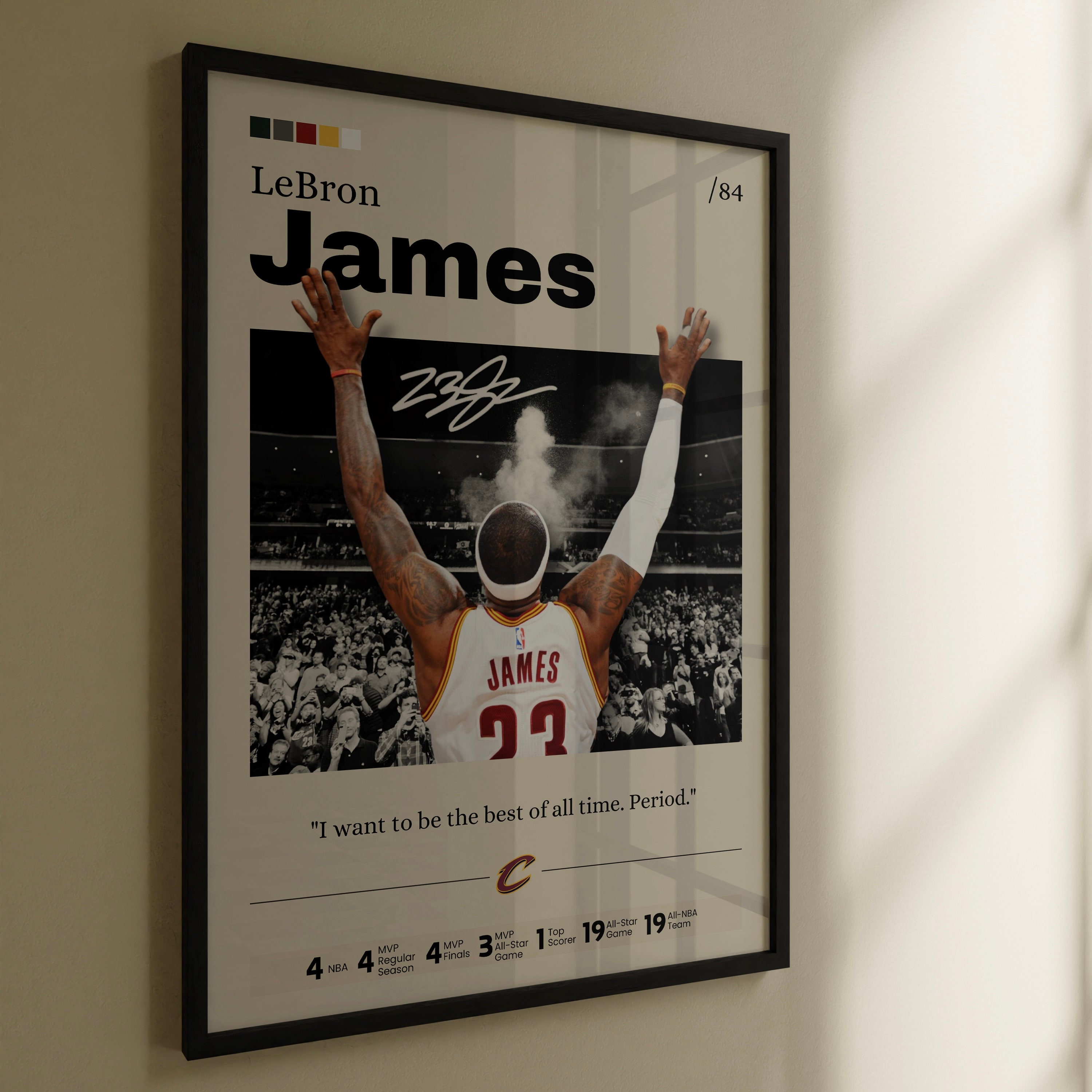 Lebron James Poster, Basketball Poster, NBA Legend Wall Art, Home Decor ...