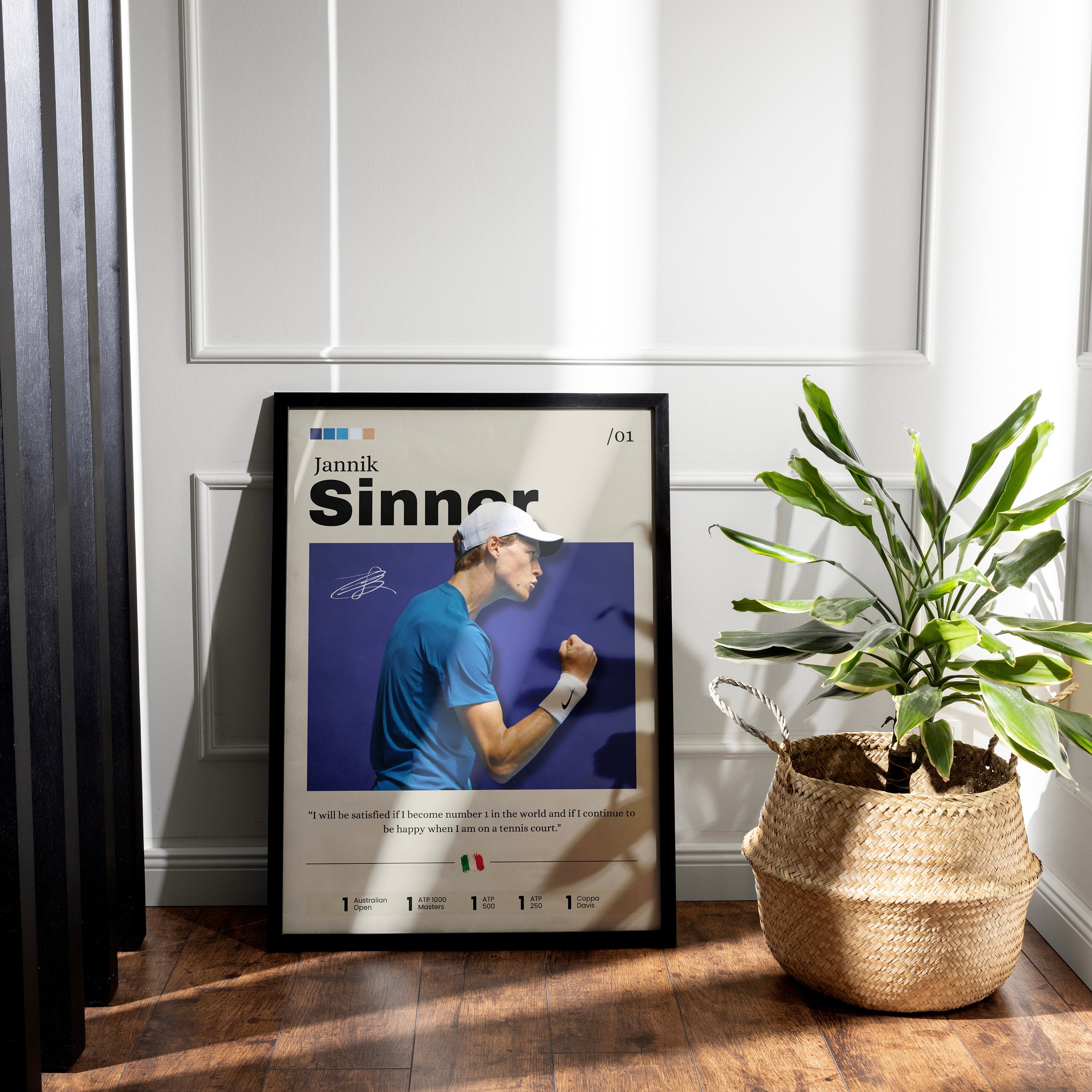 Jannik Sinner Poster, Tennis Poster, Tennis Star Wall Art, Home Decor ...