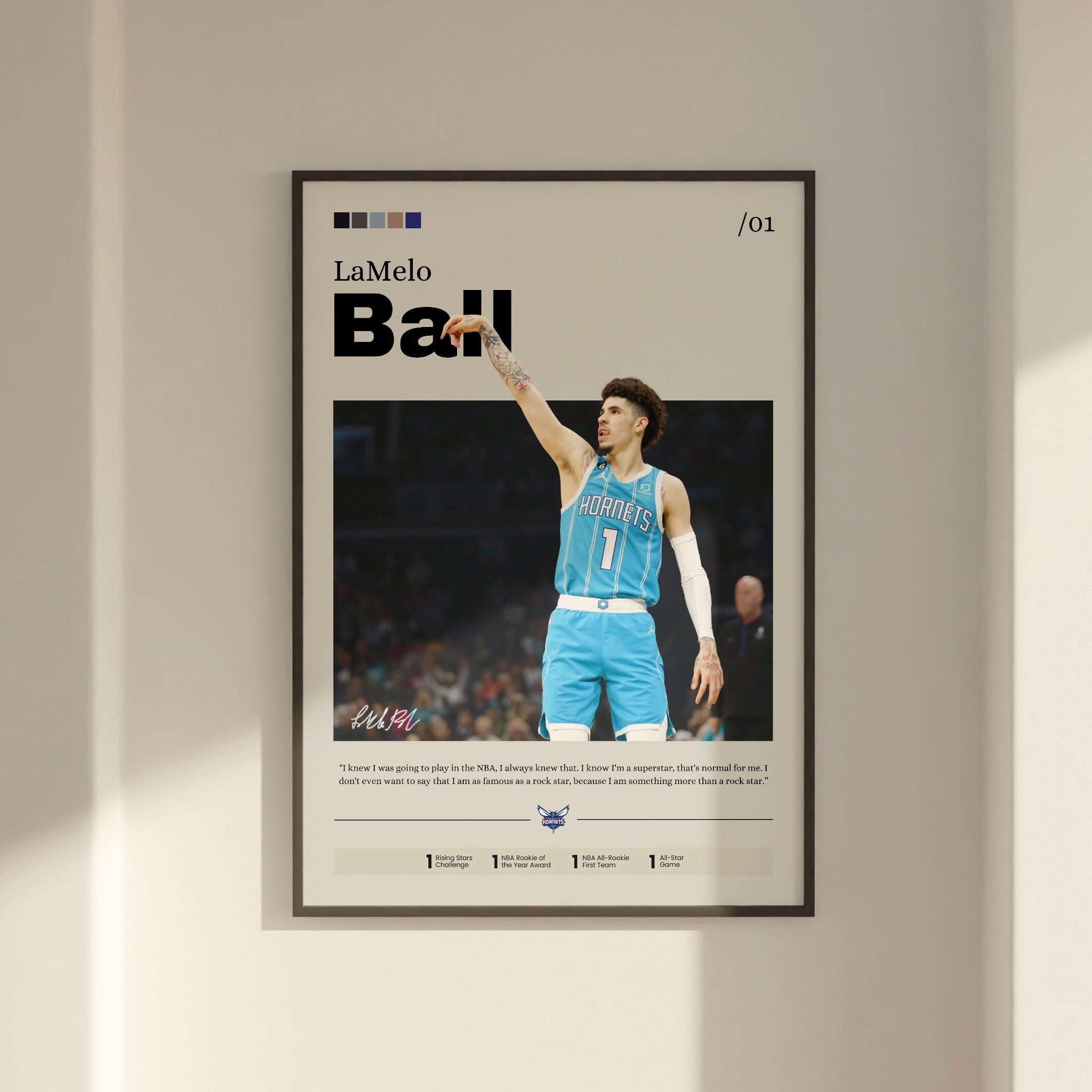 Lamelo Ball Poster, Basketball Poster, NBA Player Wall Art, Home Decor ...