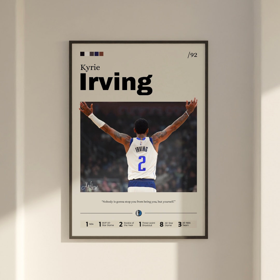 Kyrie Irving Poster, Basketball Poster, NBA Player Wall Art, Home Decor ...