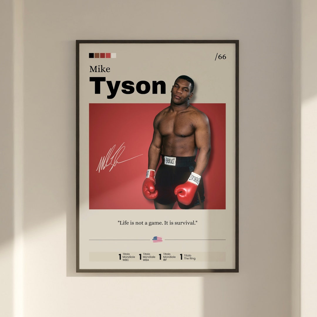 Mike Tyson Poster, Box Poster, Legend Wall Art, Home Decor Art, the ...