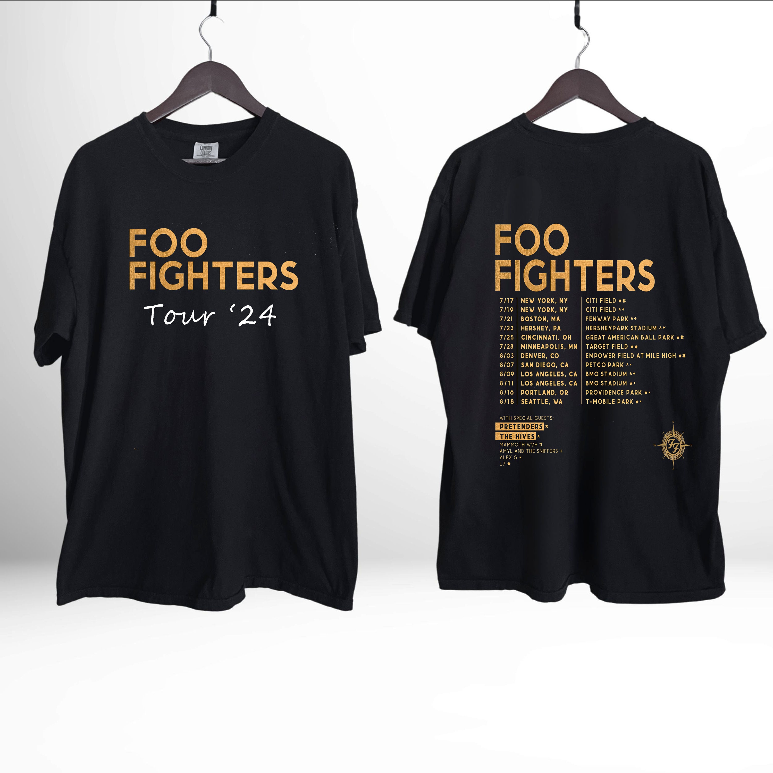 FF Band Fighters 2024 Tour Shirt, 2024 Music Tour Shirt, Gift For Fan ...
