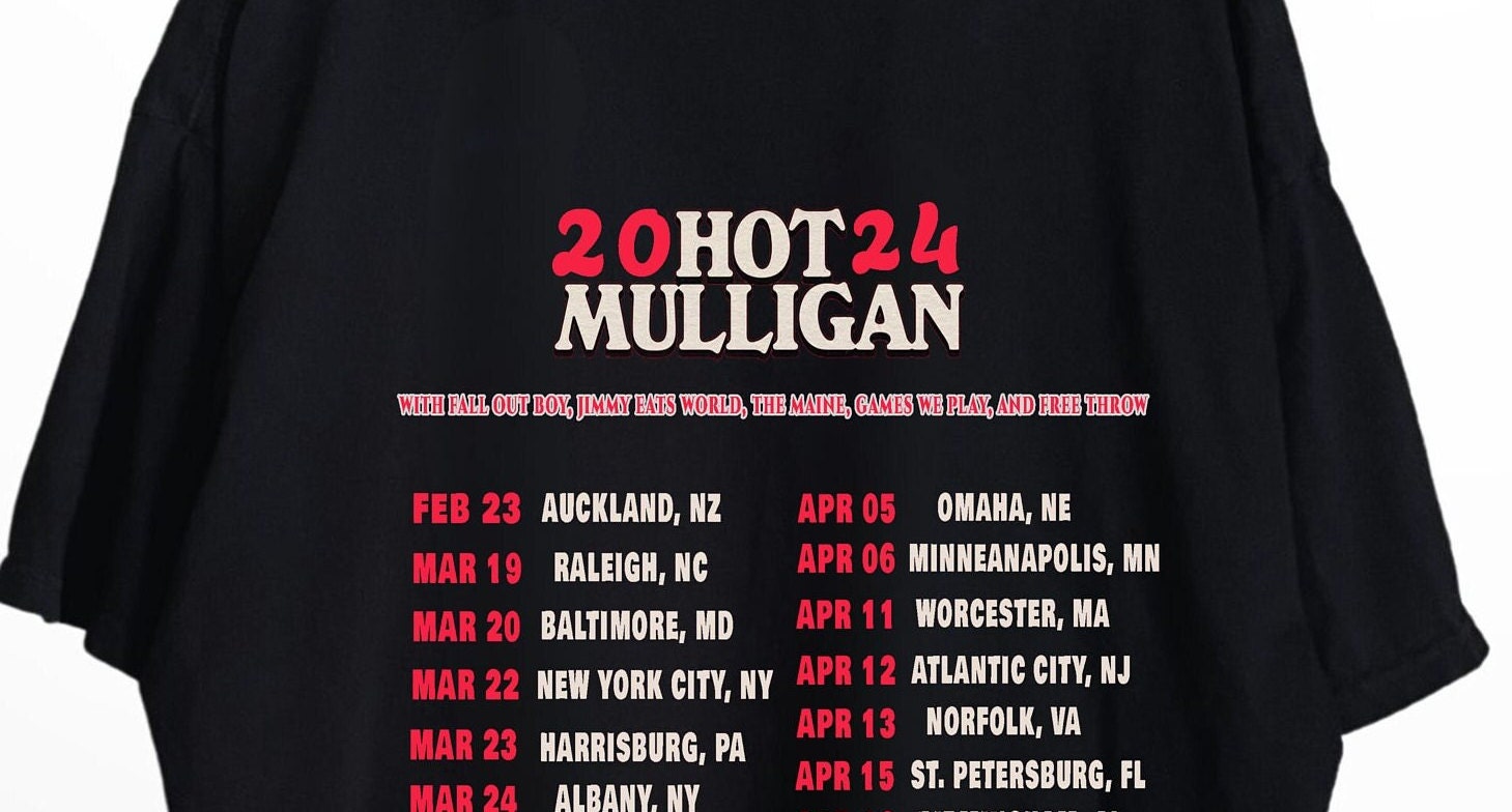 Hot Mulligan 2024 Tour Shirt, 2024 Hot Mulligan Tour tshirt, Hot ...