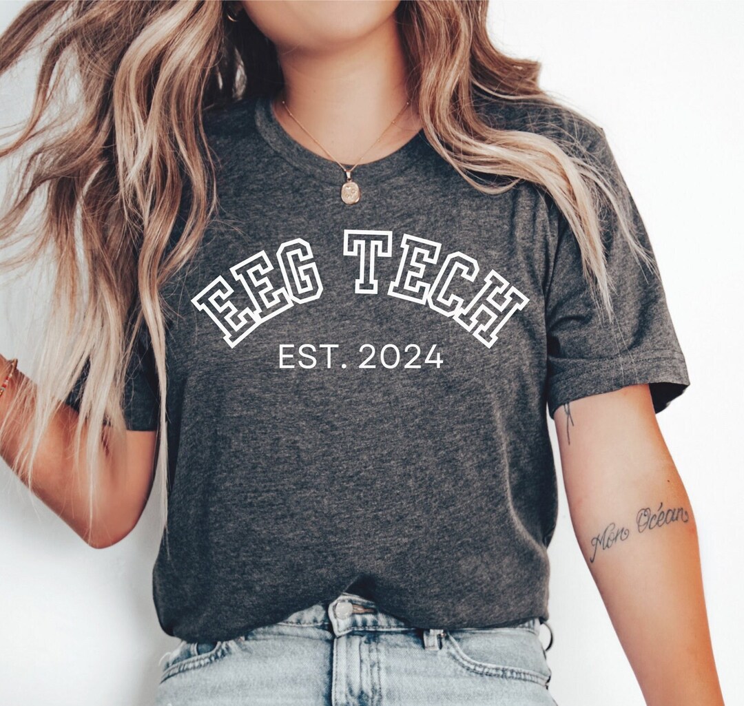 Personalized EEG Tech Shirt Custom EEG Tech Tshirt EEG Tech Gift Nurse ...