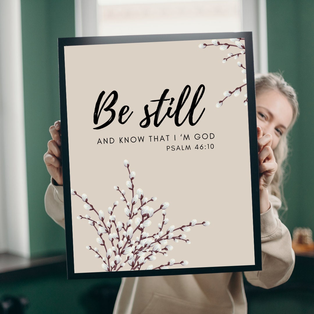 Bible Verse Psalm 46:10 Wall Art Poster 24 X 36 Christian Giftbible ...