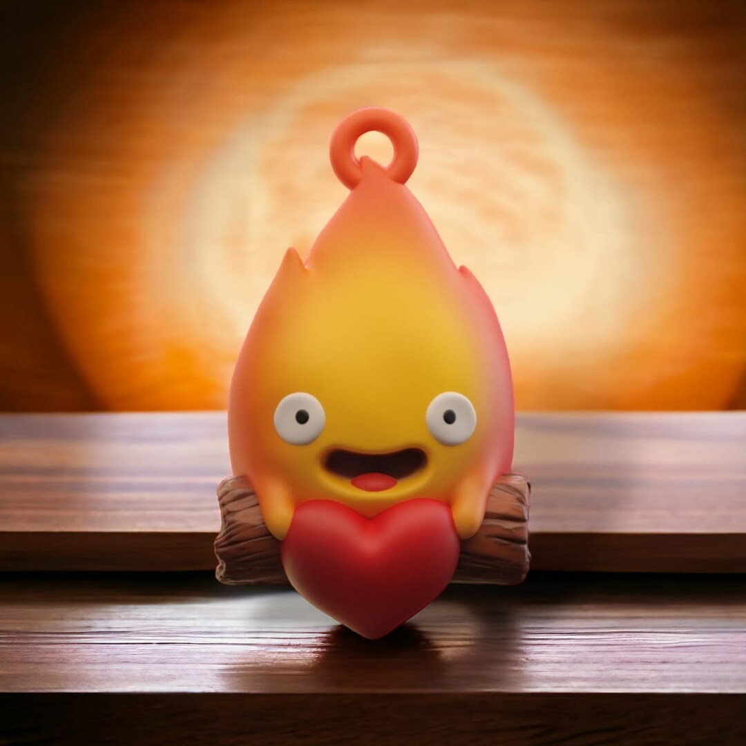 Calcifer Valentine's Day STL 3D keychain - Etsy