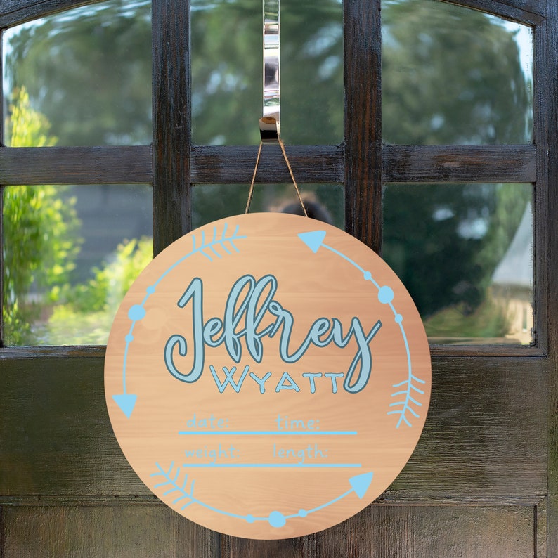Baby Announcement Wood Sign - Etsy