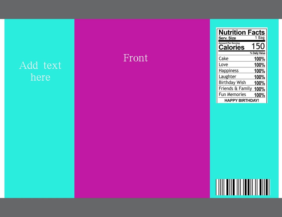 Chip Bag Bundle - Chip Bag Template, Chip Bag Mock Up, Chip Bag Lines ...