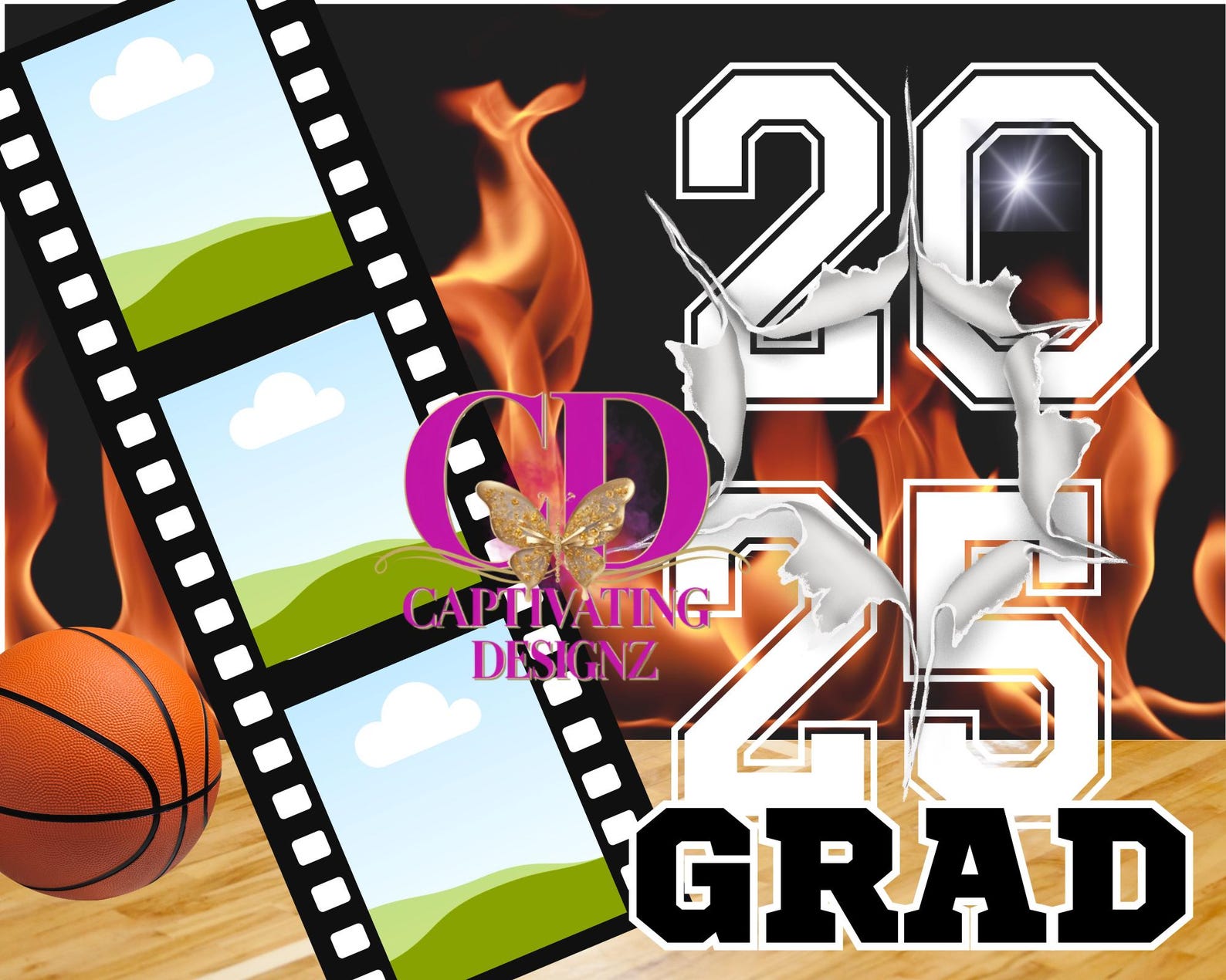 Graduation Template 2025 - Basketball - Etsy