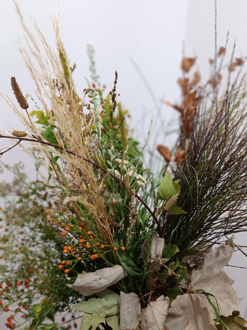 Dried Flowers, Grass, Branches Bouquet - Etsy