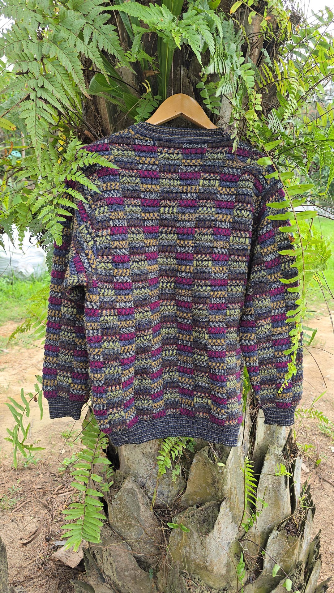 Vintage Italian Wool Sweater: Colorful Abstract Knit by Marcazzani - Etsy