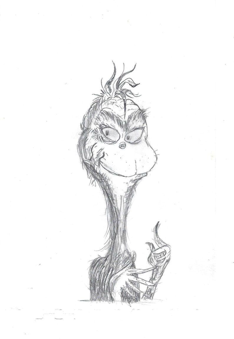 Grinch Drawing - Etsy
