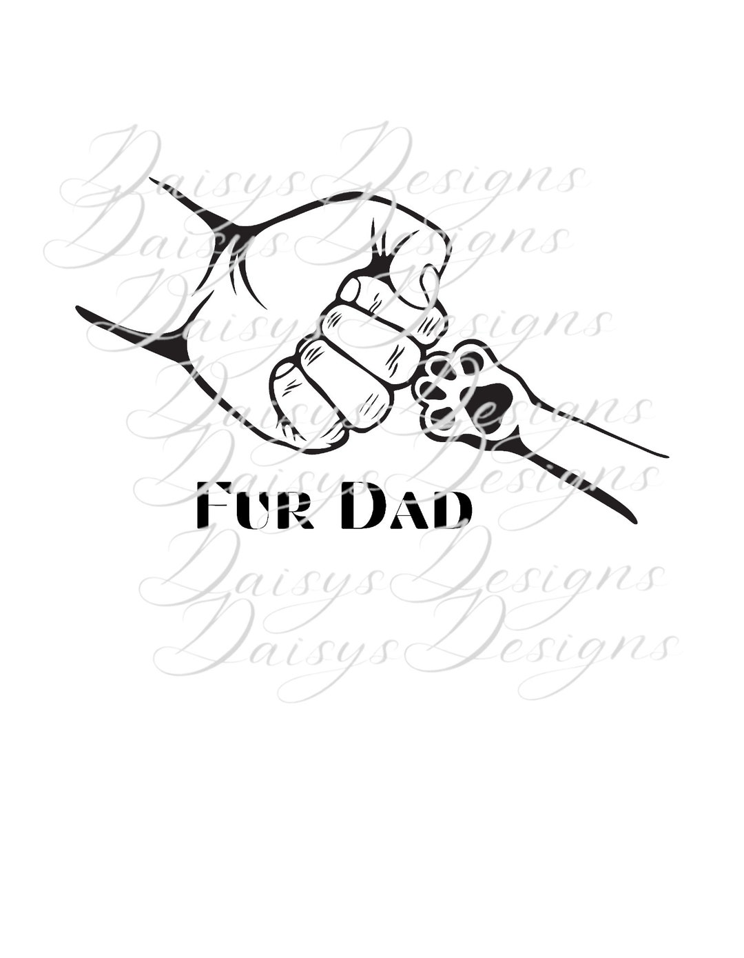 Personalized Fur Dad Wall Art, Custom Pet Name Decor, Dog Lover Gift ...