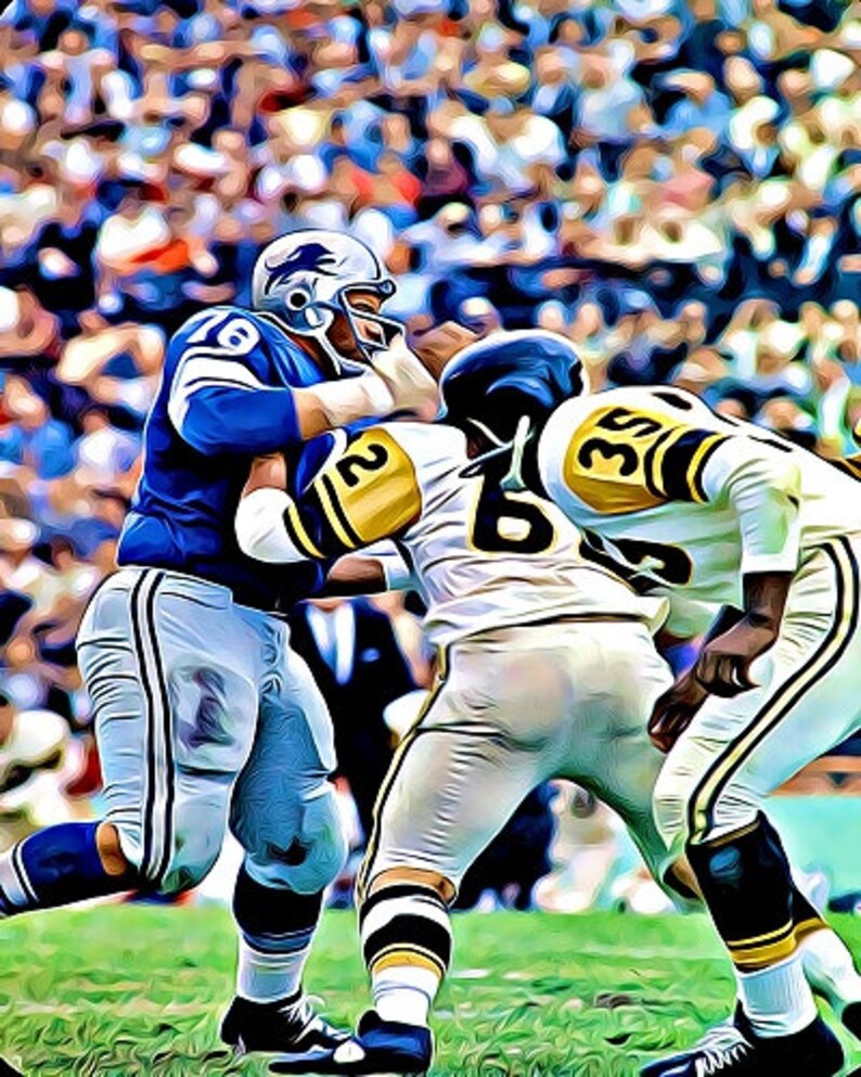 Roger Brown Gridironart 8x10 Art Photo Detroit Lions Unsigned Los ...