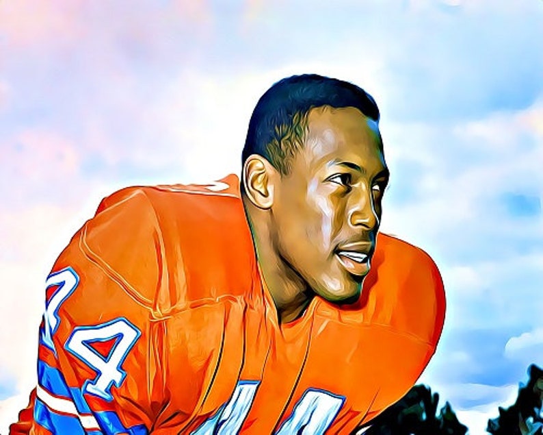 Floyd Little Gridironart 8x10 Art Photo Denver Broncos Unsigned - Etsy