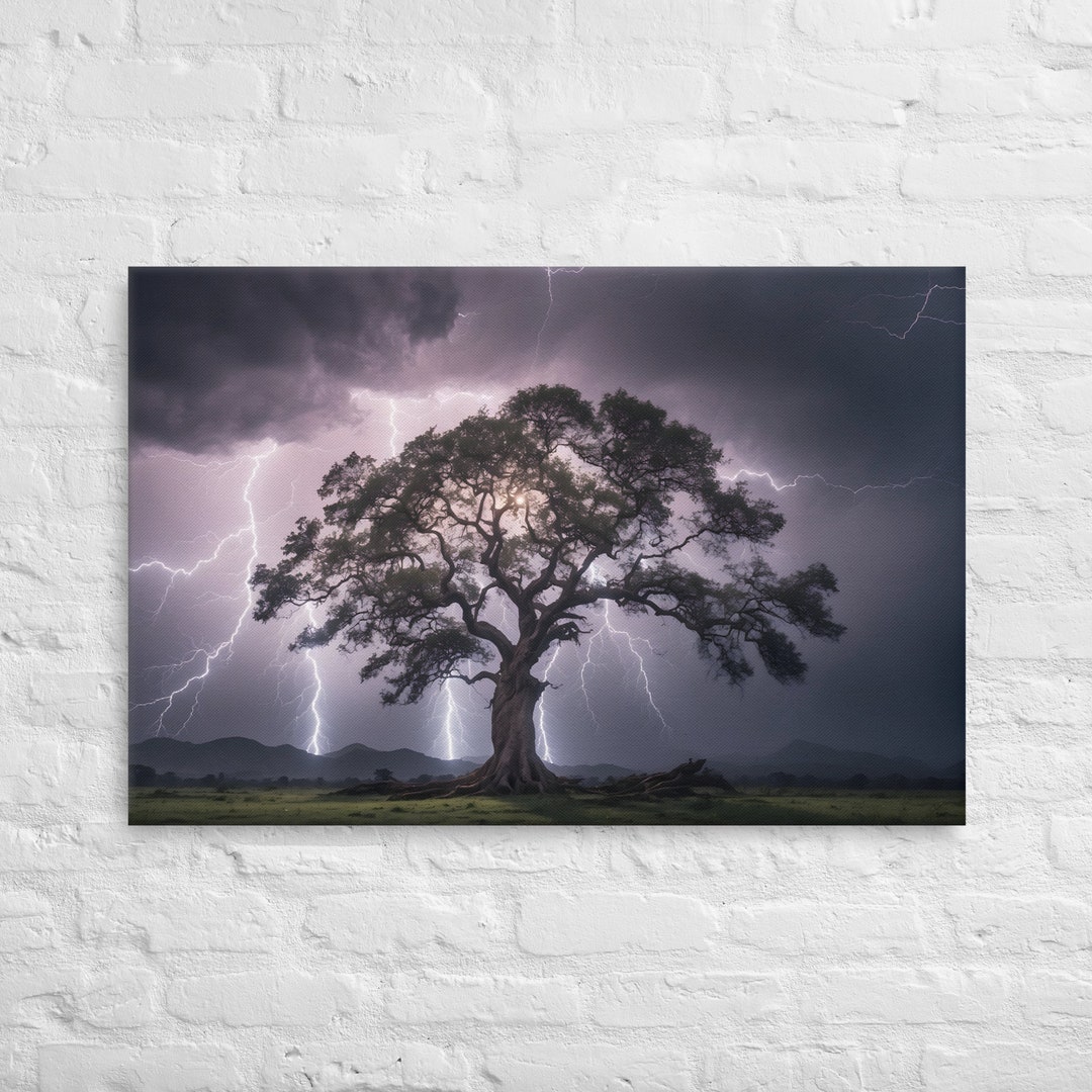 Electrify Your Walls: Lightning Storm Canvas Art - Nature's Power ...