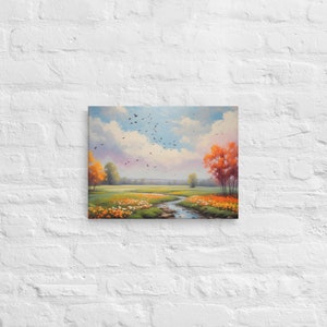 Spring Nature Landscape Canvas Wall Art, Ready to Hang Home Decor - Etsy