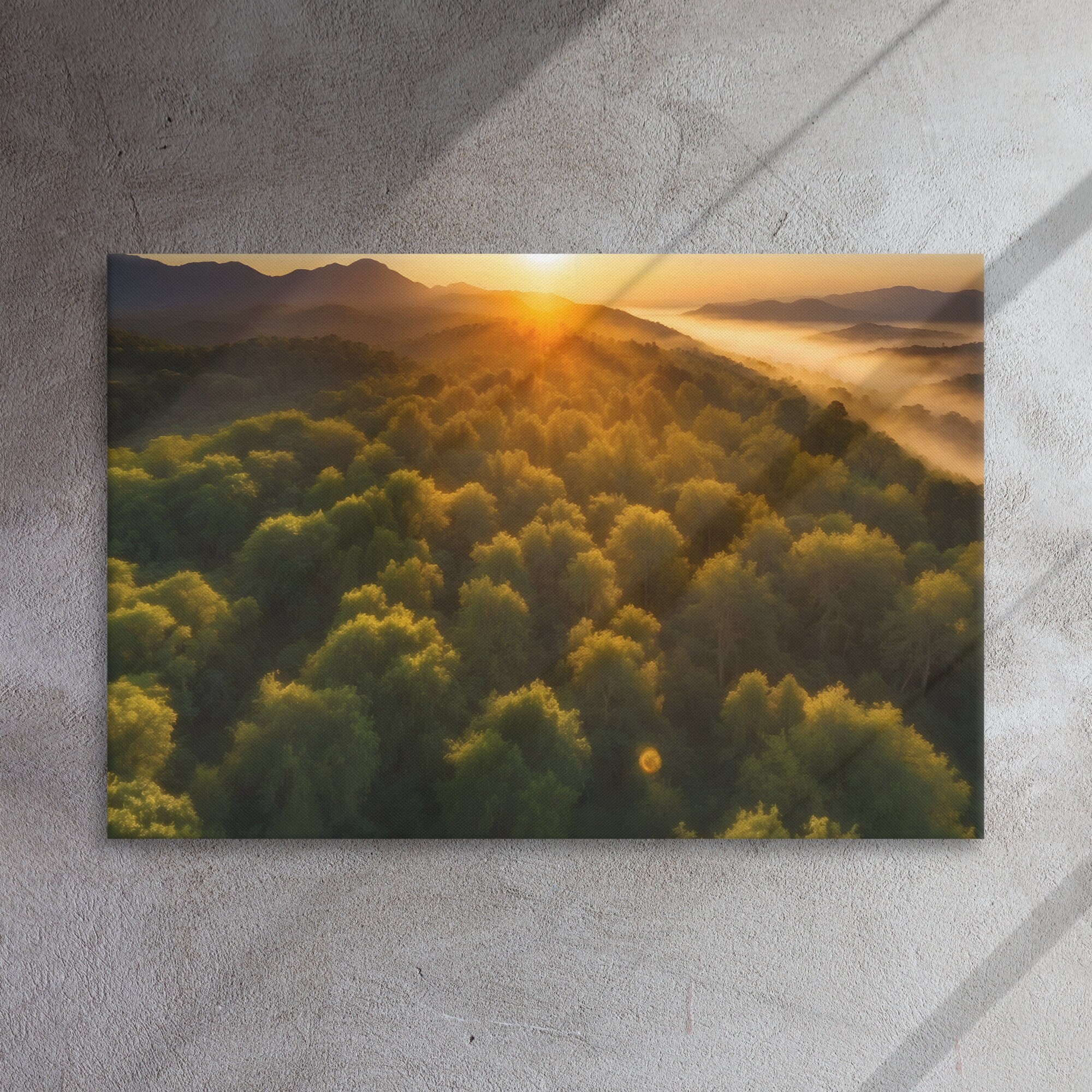 Forest Canopy Vista: High-angle Canvas Art Nature's Majesty in Your ...