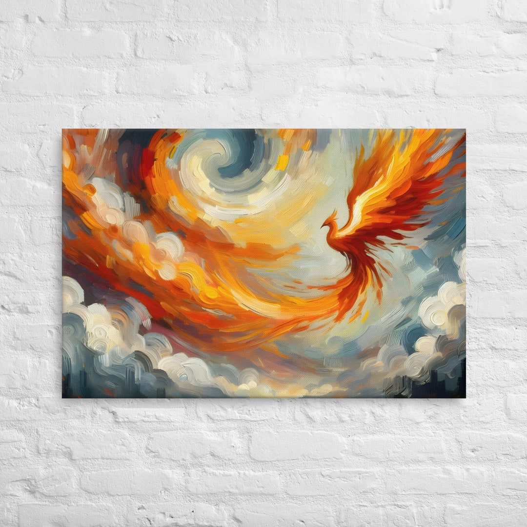 Phoenix Canvas Wall Art, Ready to Hang, Home Decor - Etsy