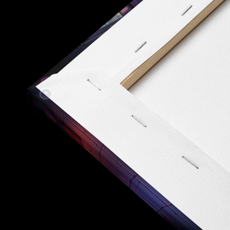 Synthwave Neon Retro Arcade Shop Canvas Wall Art, Cyberpunk Style Ready ...