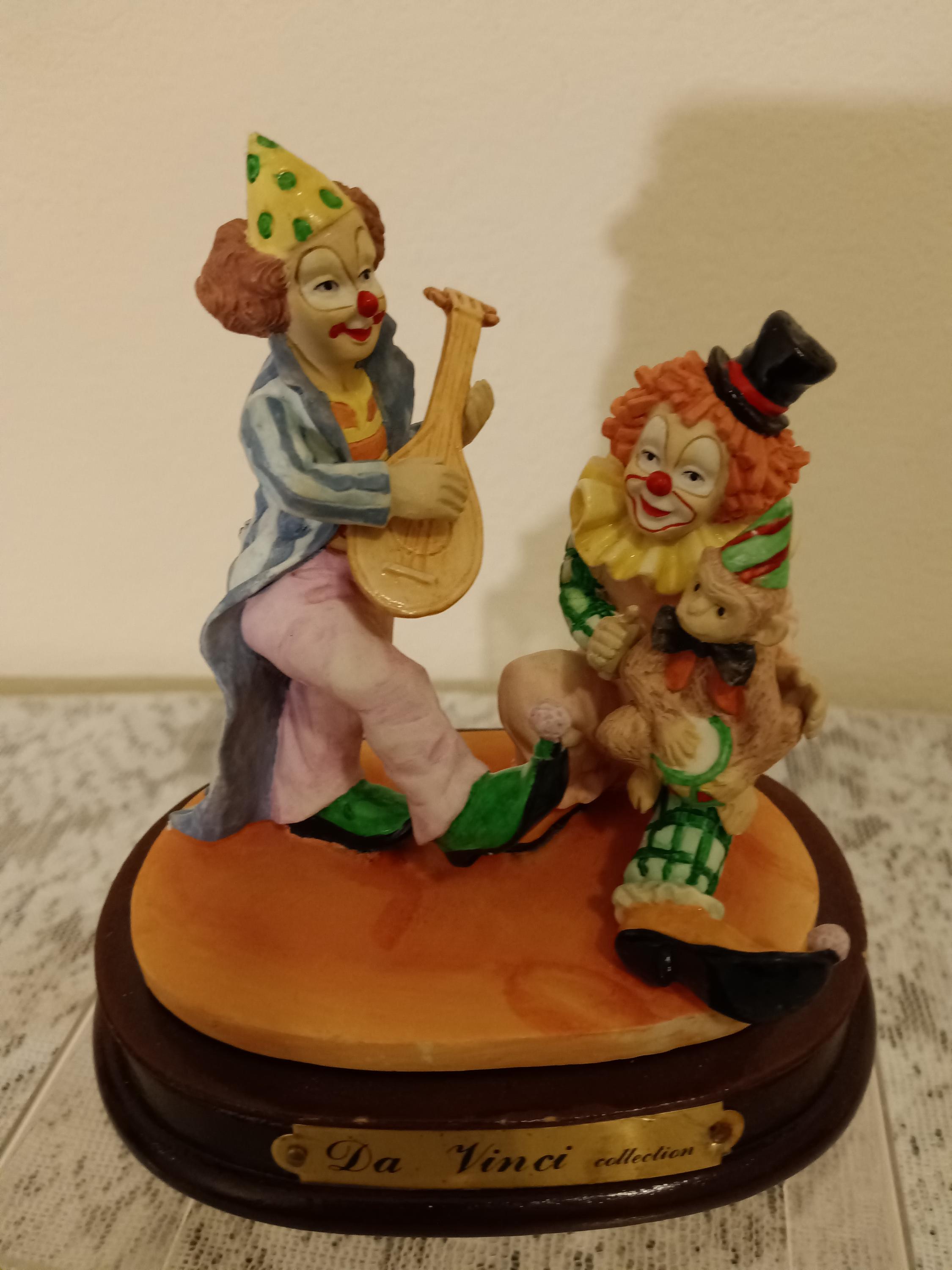 Da Vinci Collection Figurines Two Clowns a Monkey and a Musical ...