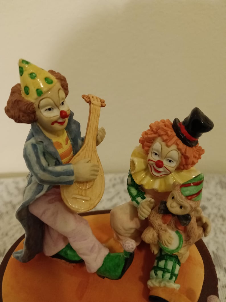 Da Vinci Collection Figurines Two Clowns a Monkey and a Musical ...