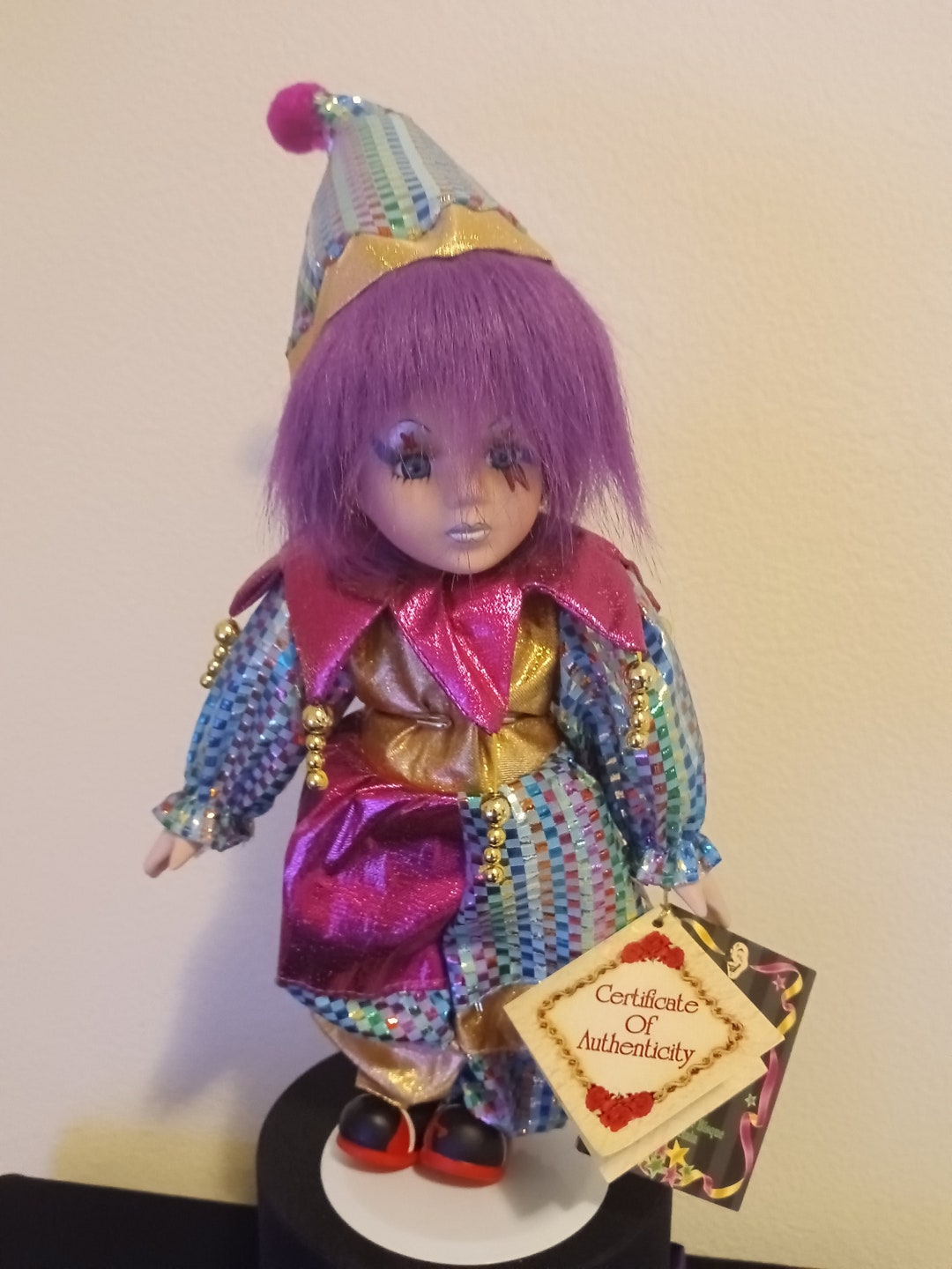 Clown /jester Genuine Fine Bisque Porcelain Collectable Doll - Etsy