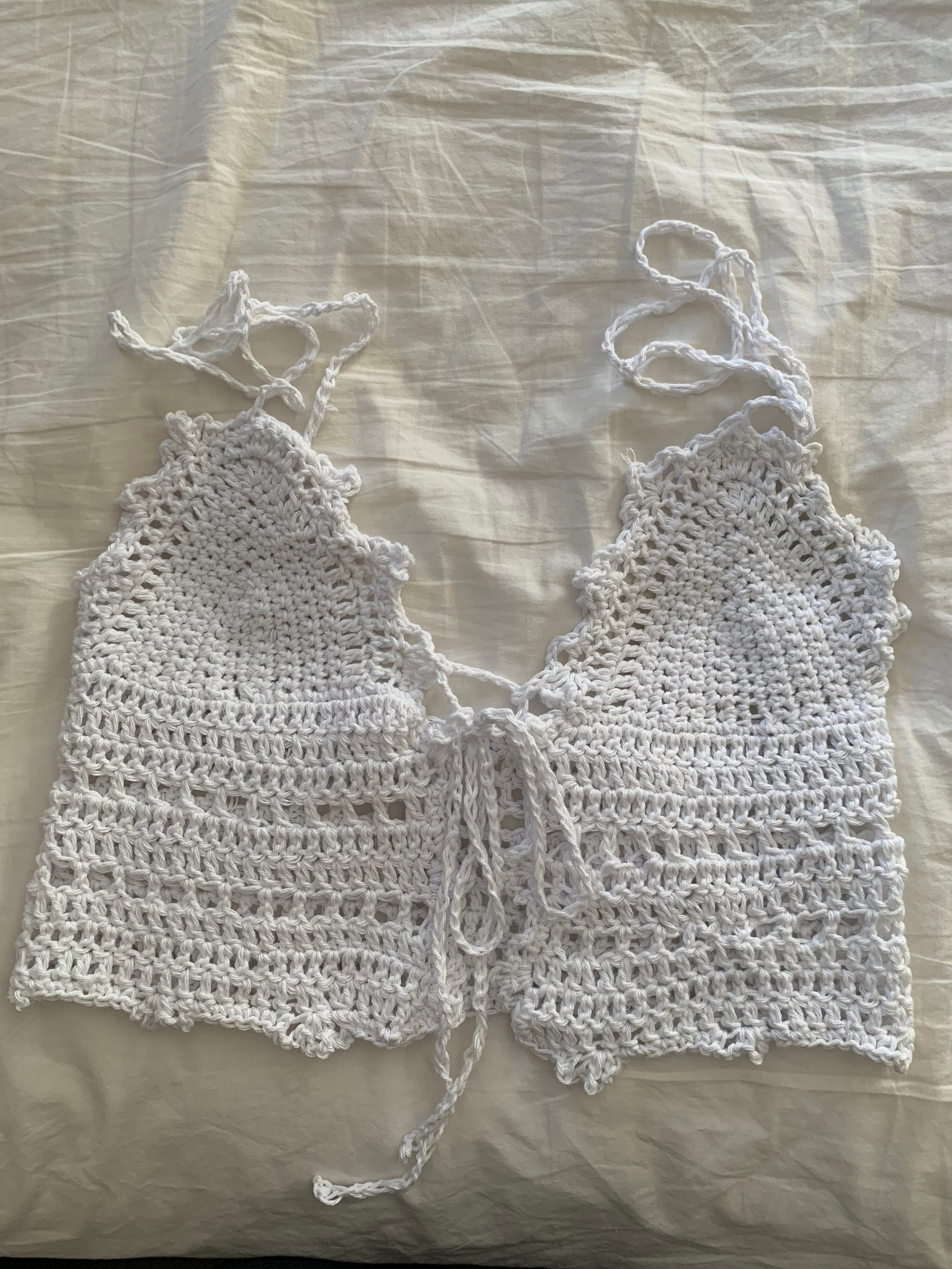 Lia Crochet Top, Beach Crochet Top, Tie Crochet Top, Coverup Crochet ...