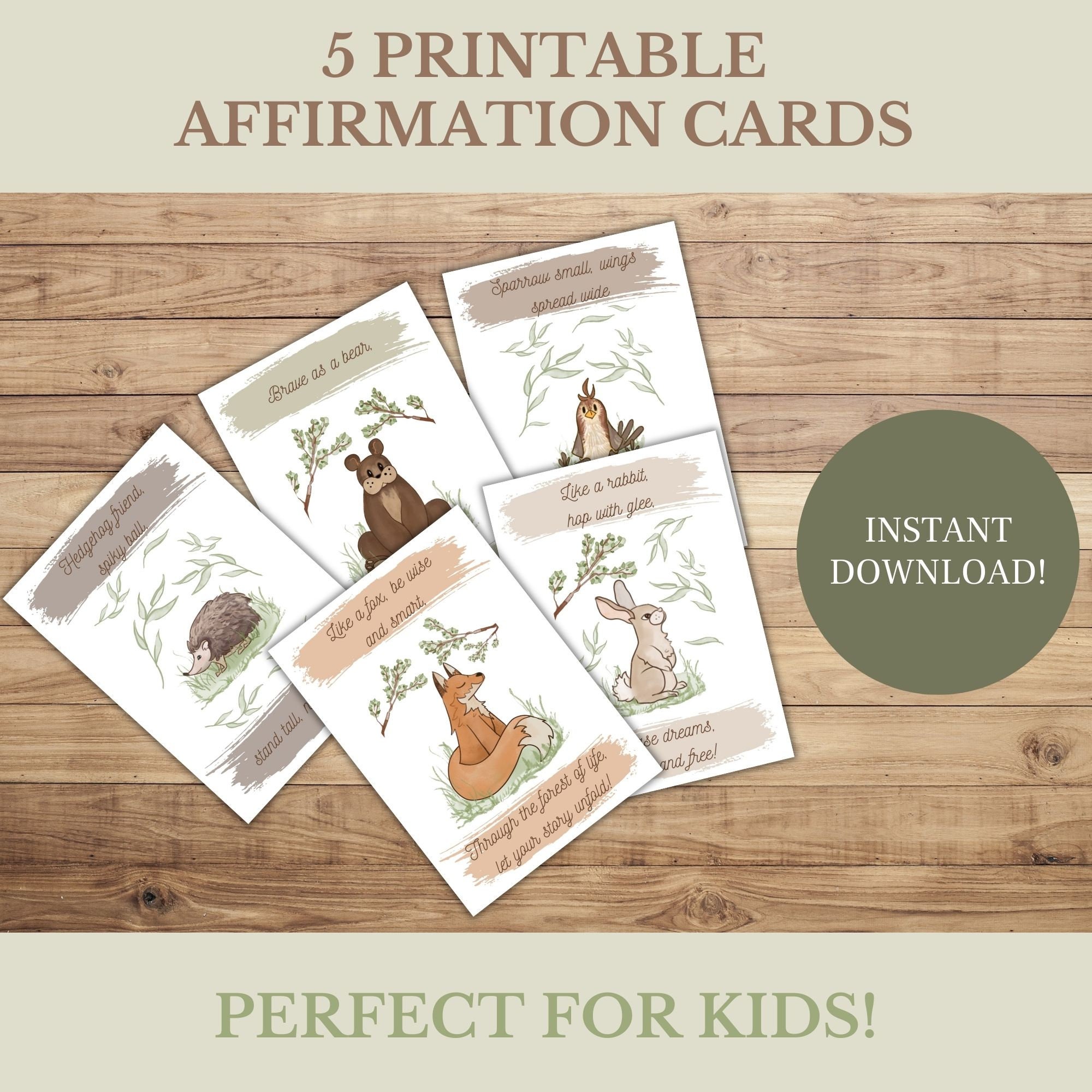 Forest Friends Affirmation Cards: Inspire Children With Positive ...