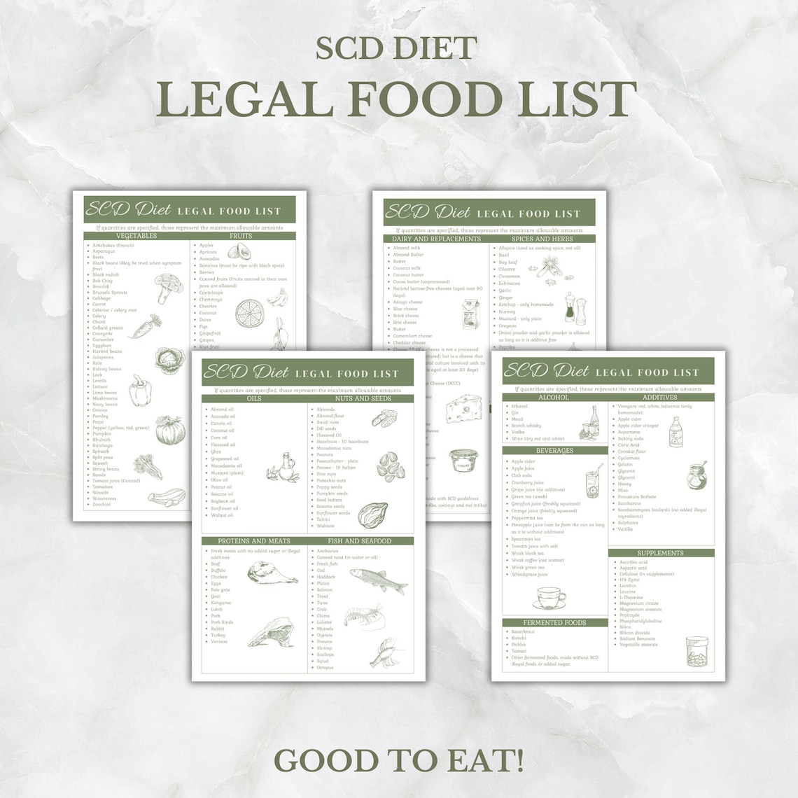 SCD Diet List - Ultimate Guide to the Specific Carbohydrate Diet ...