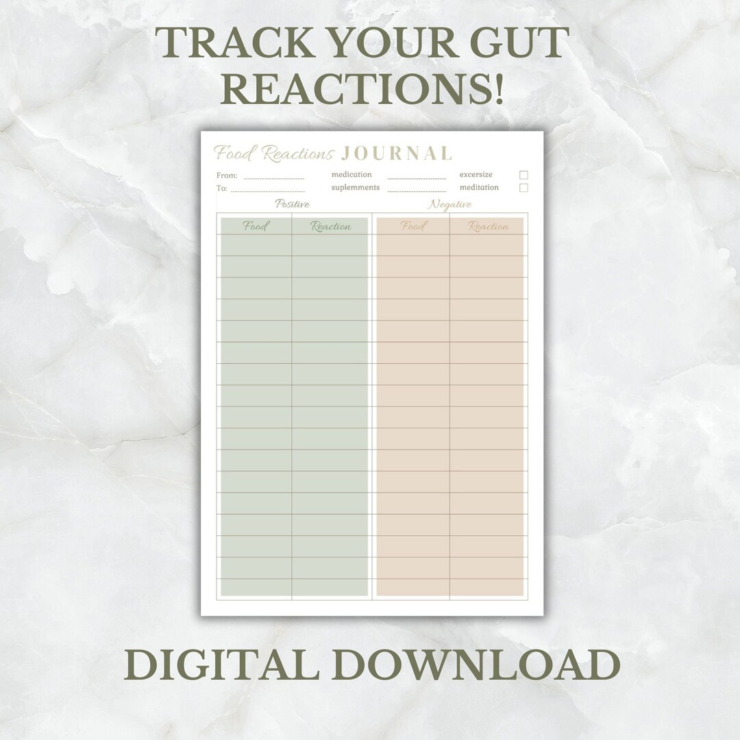FODMAP Food Journal: Track Your Meals and Symptoms. Heal Your Gut With ...
